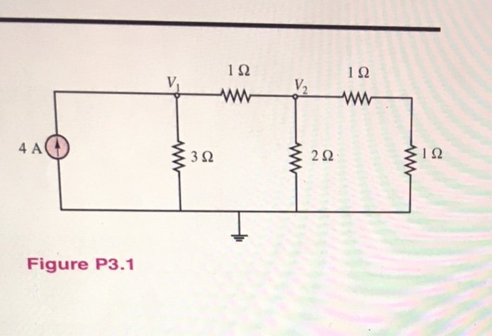 Solved Node Mesh Analysis 4 A 3.1 Use node voltage analysis | Chegg.com