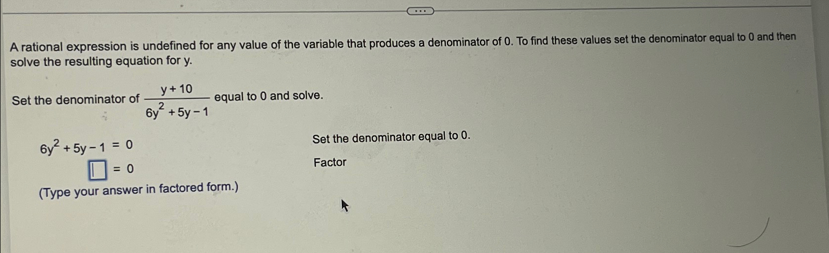 Solved A rational expression is undefined for any value of | Chegg.com
