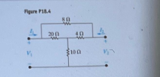 Solved 18.4 Find the y parameters for the circuit shown in | Chegg.com