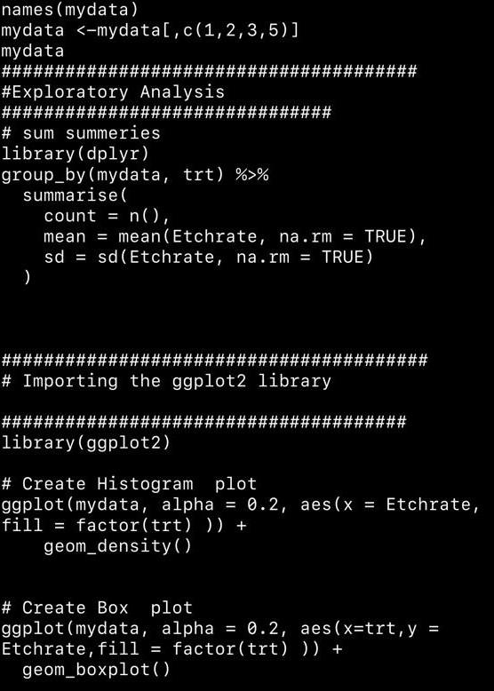 Solved names (mydata) #Exploratory Analysis \# sum summeries | Chegg.com