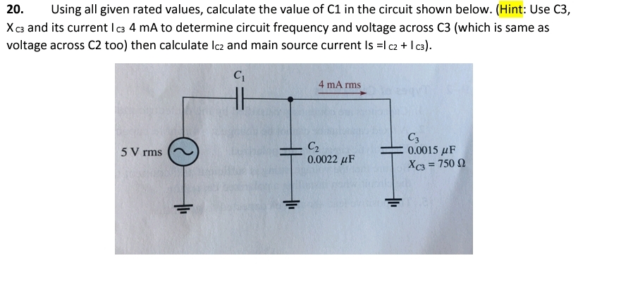 Solved Using all given rated values, calculate the value of | Chegg.com