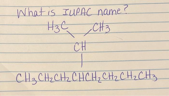Solved What is IUPAC name? CH3CH2CH2CHCH2CH2CH2CH3 | Chegg.com