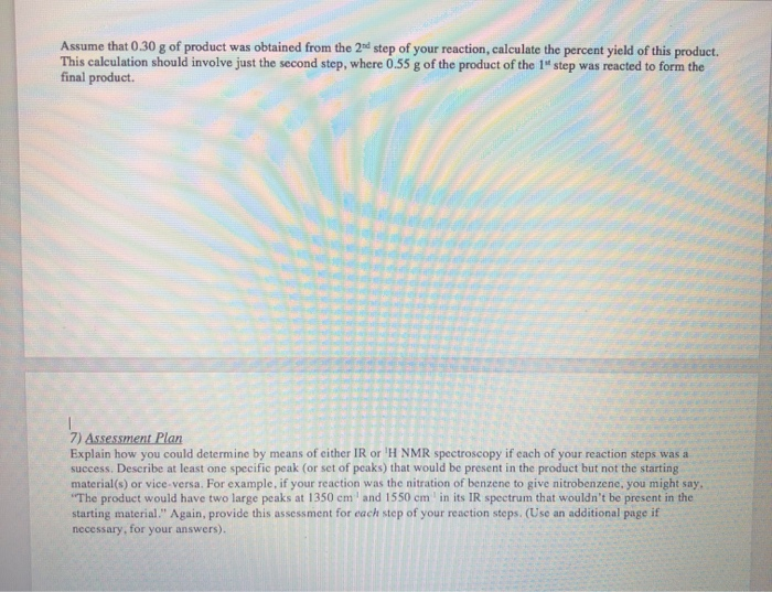 Solved Write-Up Sheet for Multi-step Synthesis Experiment 1) | Chegg.com