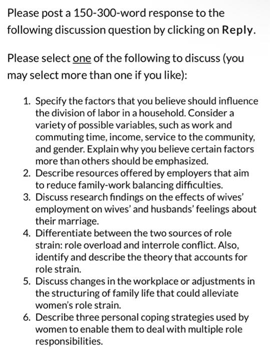 Solved Please post a 150-300-word response to the following | Chegg.com