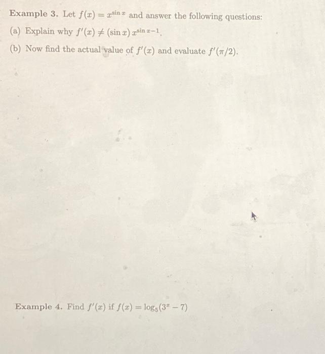 Solved Example 3. Let f(x)=xsinx and answer the following | Chegg.com