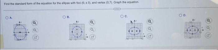Solved Find the standard form of the equation for the | Chegg.com