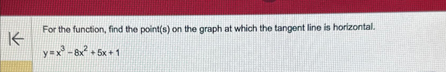 Solved For the function, find the point(s) ﻿on the graph at | Chegg.com