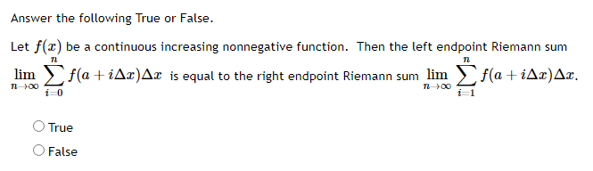 Solved Answer the following True or False.Let f(x) ﻿be a | Chegg.com