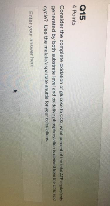 Solved Q15 4 Points Consider the complete oxidation of | Chegg.com