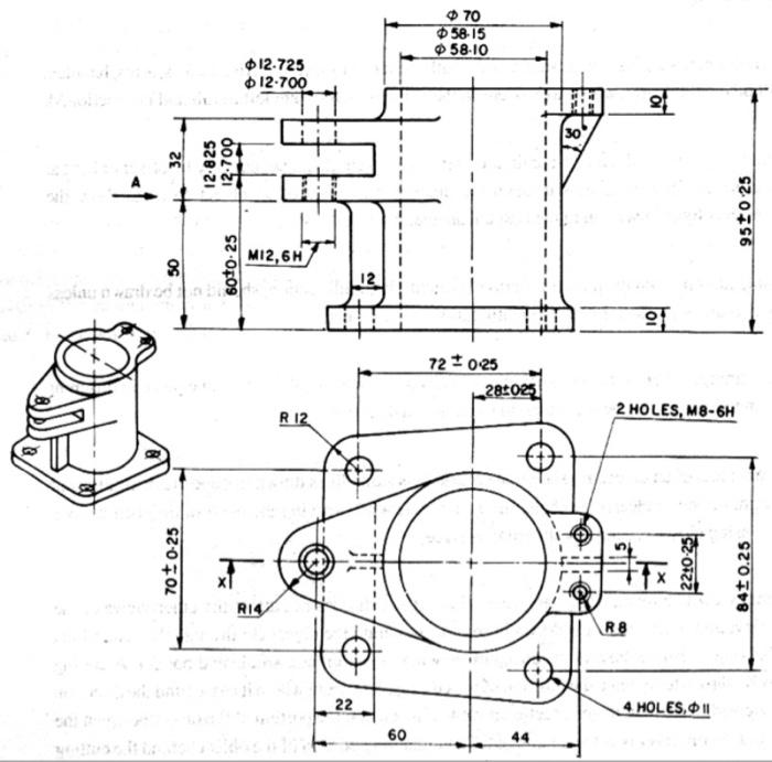 Solved Draw sectioned picture of these projections of | Chegg.com