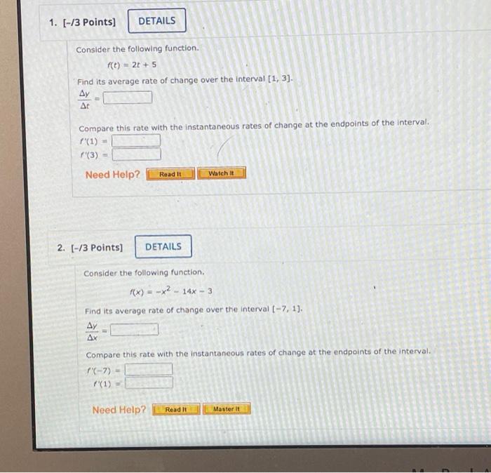 Solved 1. [-/3 points) DETAILS Consider the following | Chegg.com Solved 1. [-/3 points) DETAILS Consider the following | Chegg.com