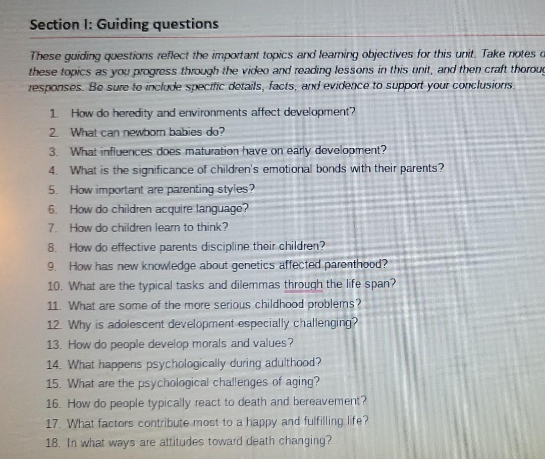 Solved Section 1: Guiding questions These guiding questions | Chegg.com