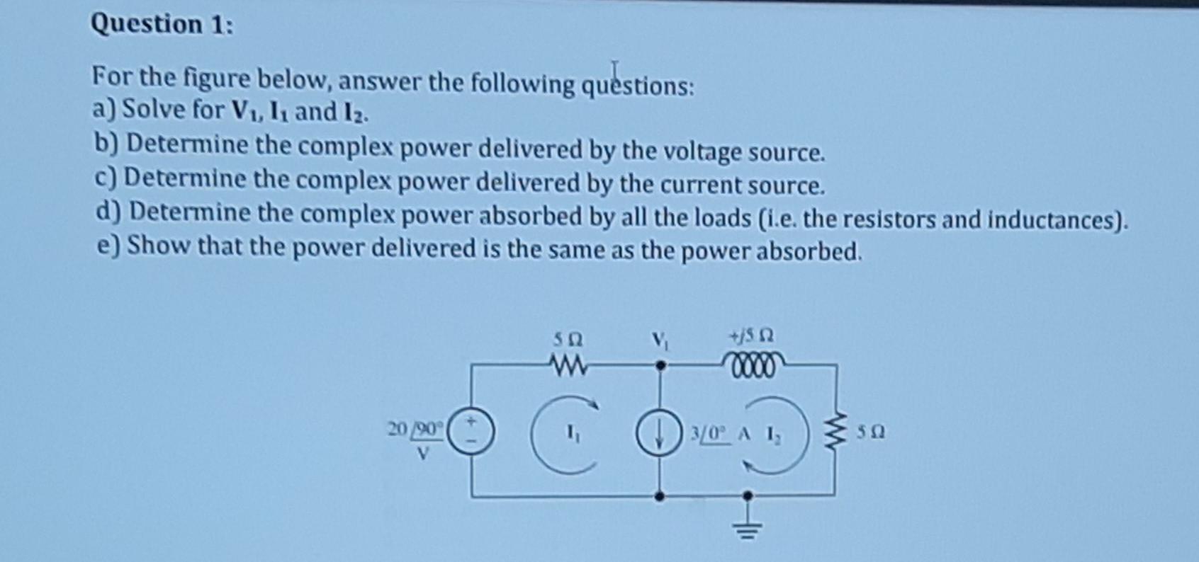 Solved Question 1: For the figure below, answer the | Chegg.com