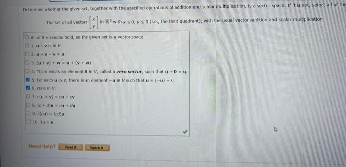 Solved Determine whether the given set, together with the | Chegg.com