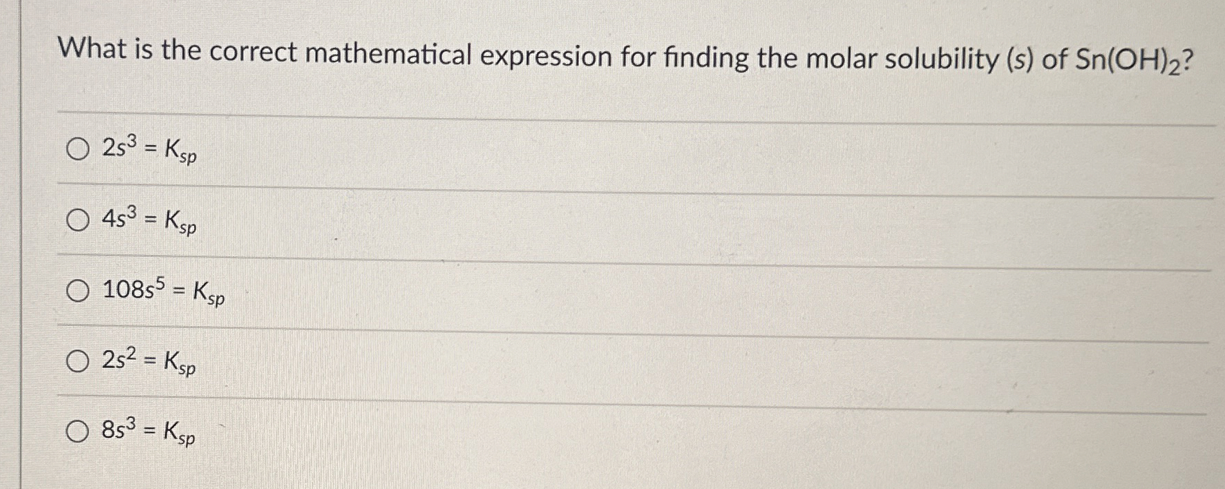 Solved What is the correct mathematical expression for | Chegg.com
