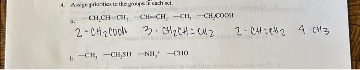 Solved 4. Assign priorities to the groups in each set. a. | Chegg.com
