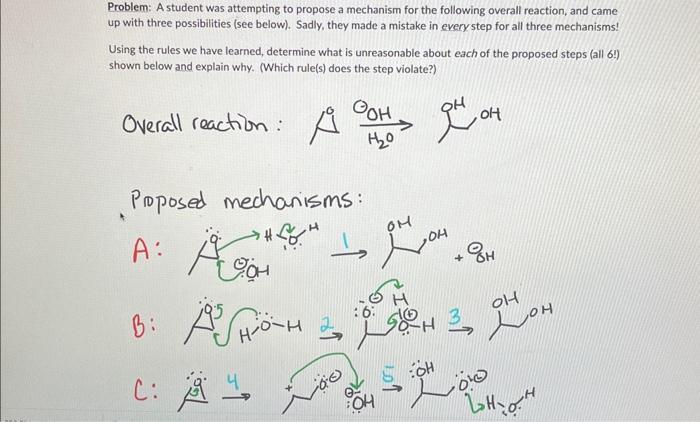Solved Problem: A student was attempting to propose a | Chegg.com