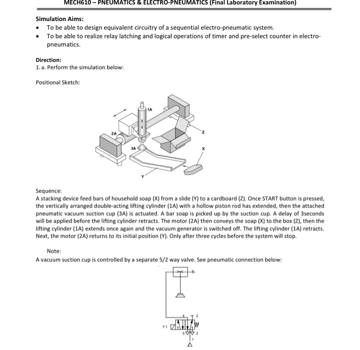 Positional Sketch: Sequence: A stacking device feed | Chegg.com