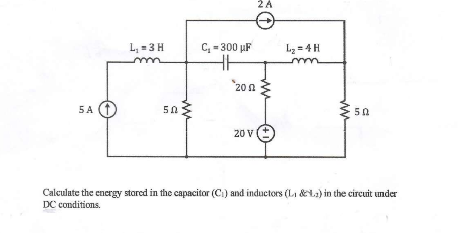 Solved Calculate the energy stored in the capacitor (C1) | Chegg.com