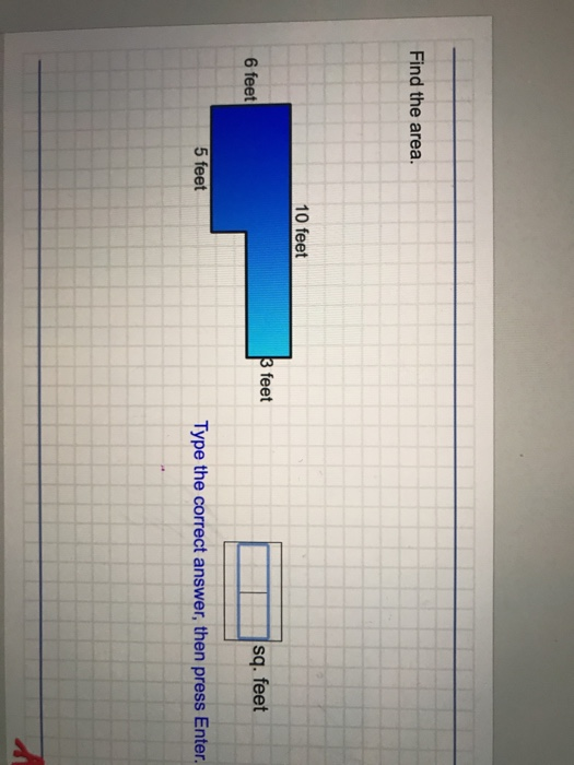 Solved Find the area. 3 feet 1 foot 3 feet 1 foot 2 feet 2 | Chegg.com