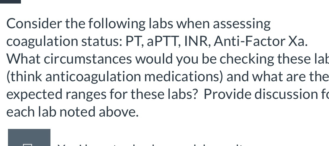 Solved Consider the following labs when assessing | Chegg.com
