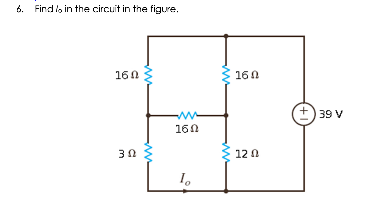 Solved Find I0 ﻿in the circuit in the figure. | Chegg.com