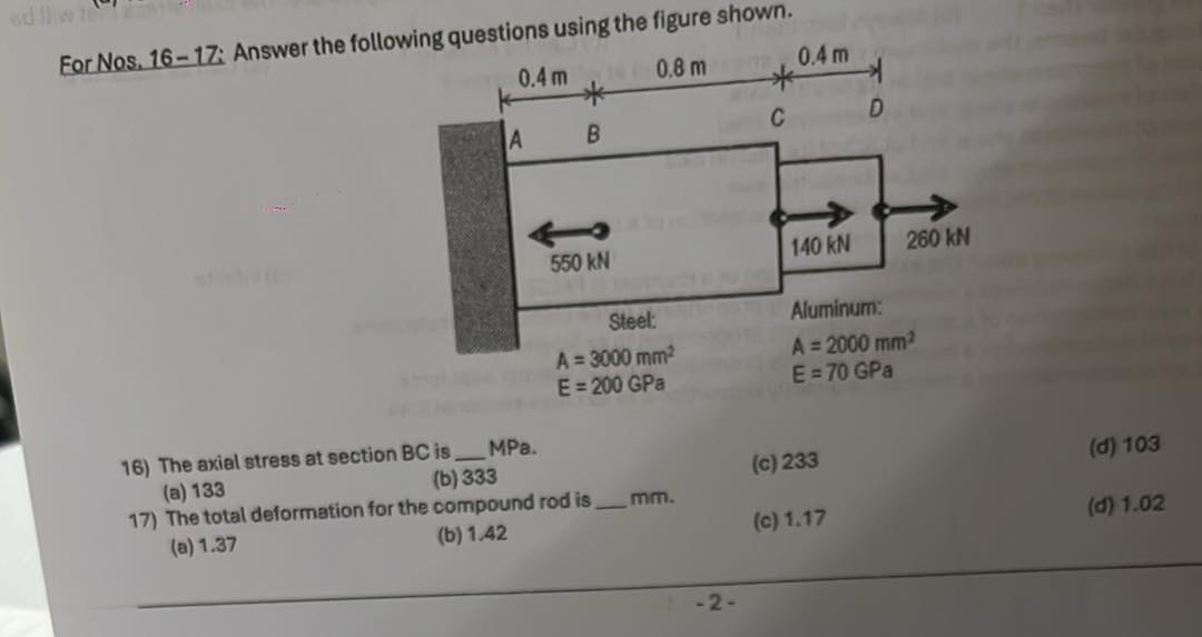 Solved For Nos. 16-17: Answer the following questions using | Chegg.com