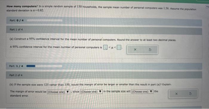 Solved How many computers? in a simple random sample of 150 | Chegg.com