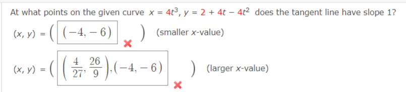 Solved At what points on the given curve x=4t3,y=2+4t-4t2 | Chegg.com