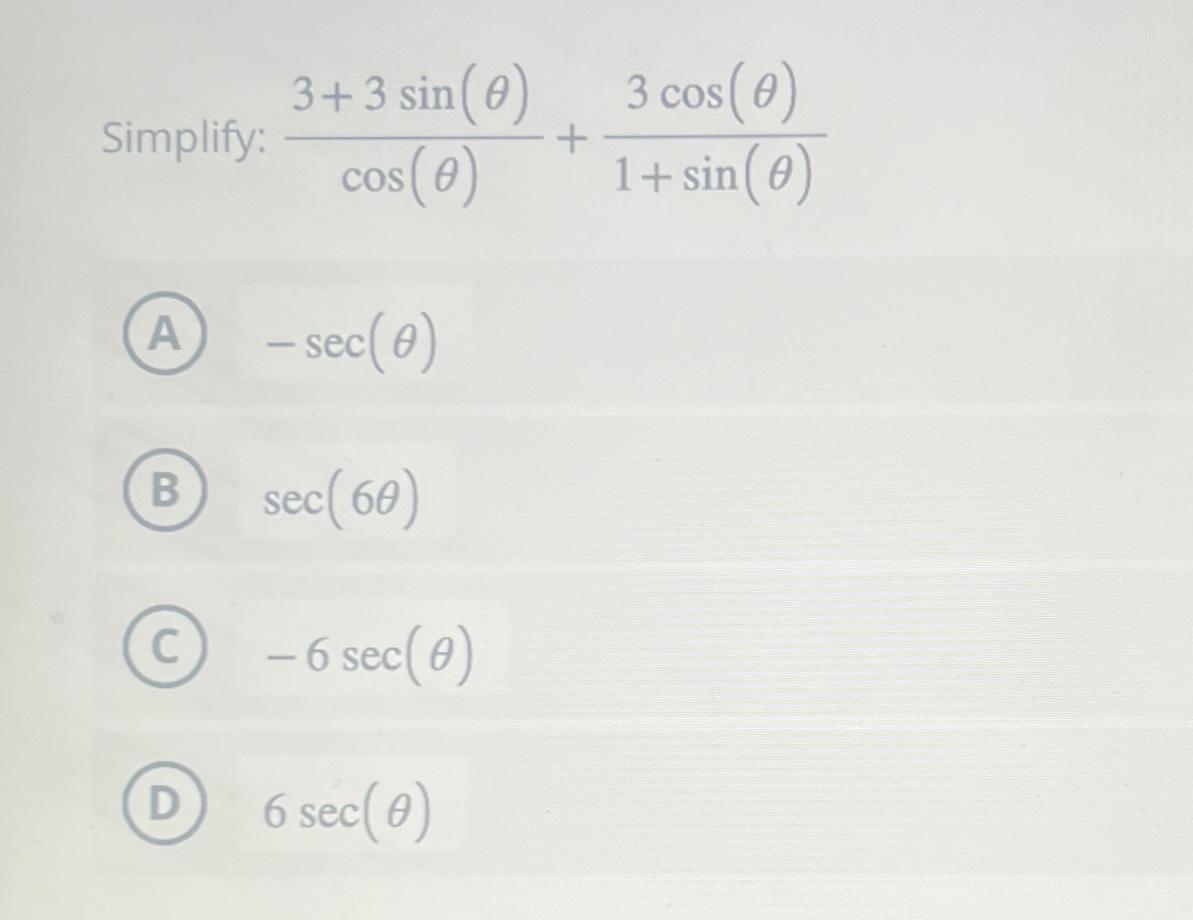 Solved Simplify: | Chegg.com