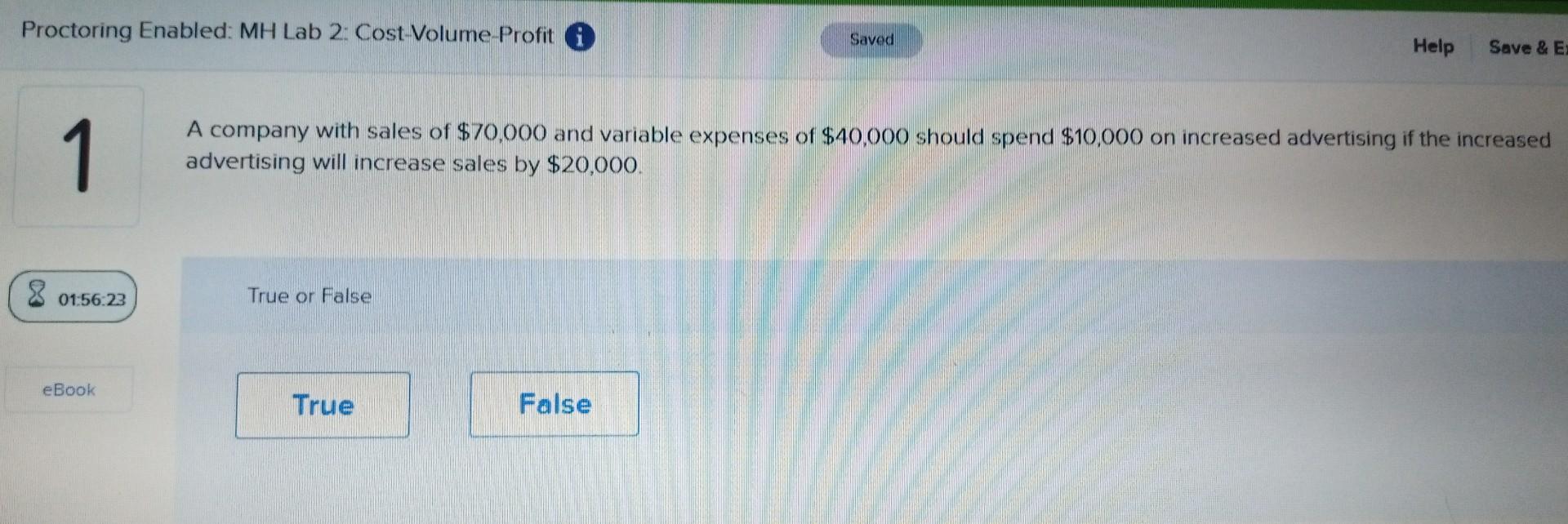 Solved Proctoring Enabled: MH Lab 2: Cost-Volume-Profit (i) | Chegg.com