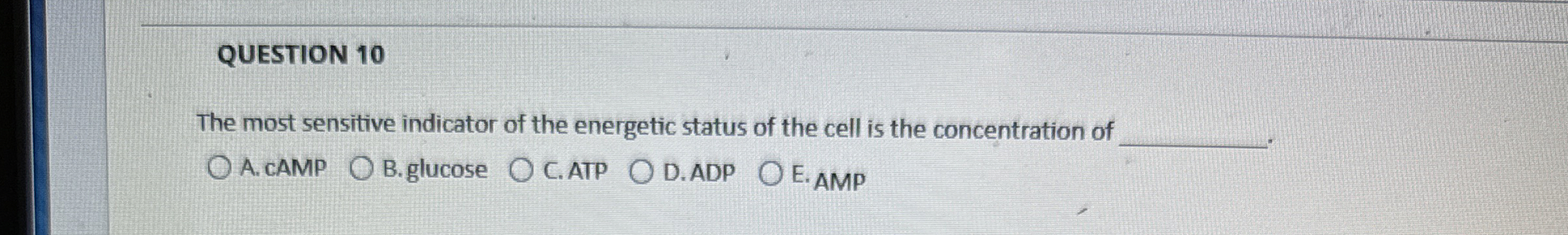 Solved QUESTION 10The most sensitive indicator of the | Chegg.com