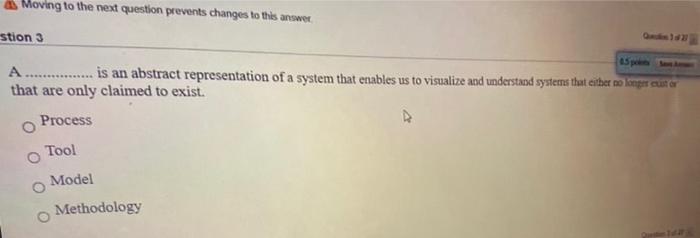 Solved A is an abstract representation of a system that | Chegg.com