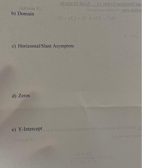 Solved Question one: Divide the polynomials: (5 marks) | Chegg.com