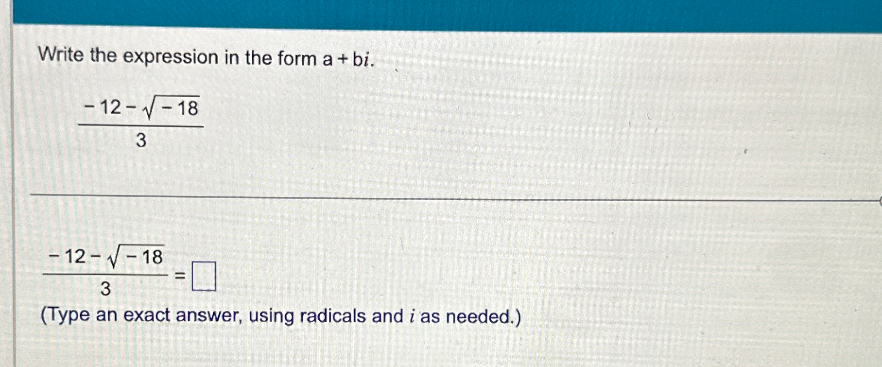 Solved Write the expression in the form | Chegg.com