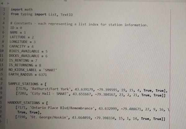 Solved The first parameter represents a station ID number, | Chegg.com