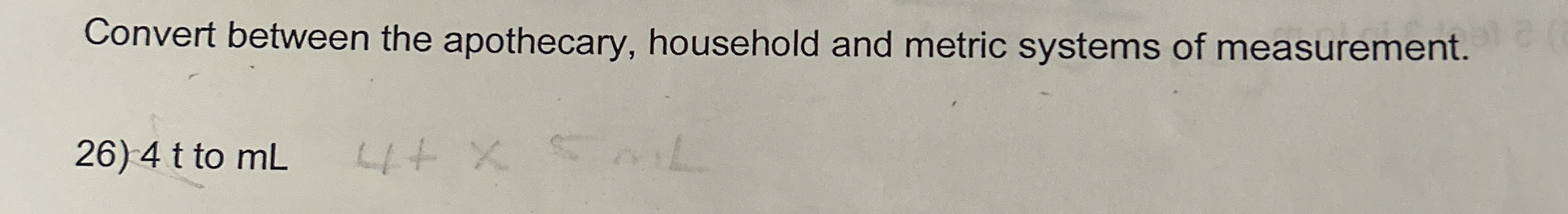 Convert between the apothecary, household and metric | Chegg.com