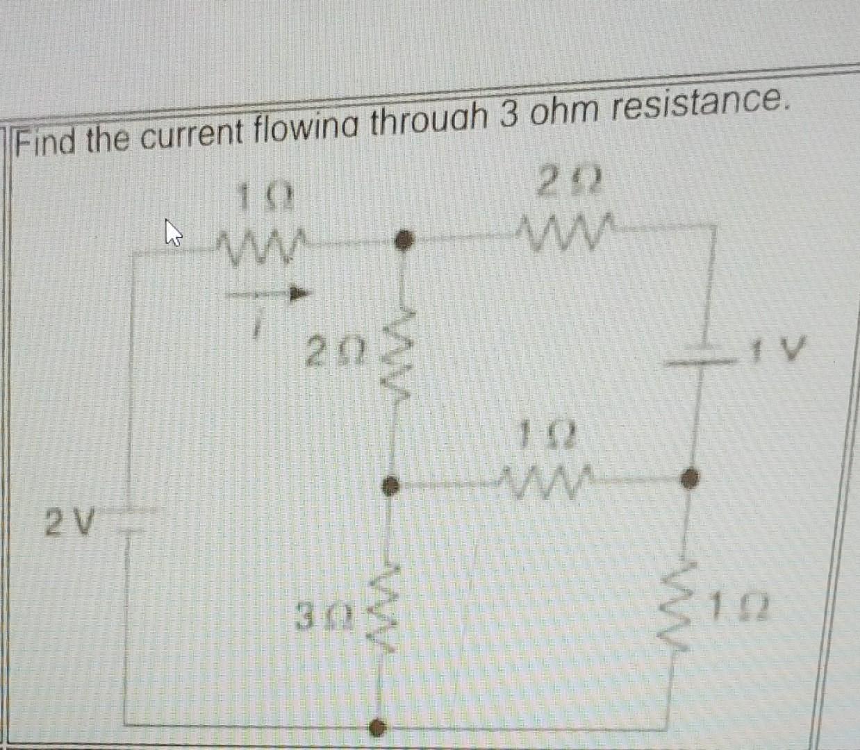 Solved Find the current flowing through 3 ohm | Chegg.com