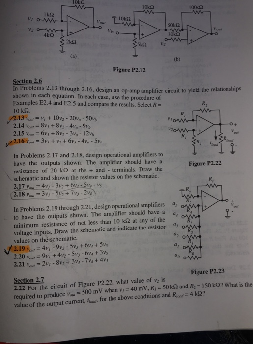 Fig Section 2.6 In Problems 2.13 through 2.16, design | Chegg.com