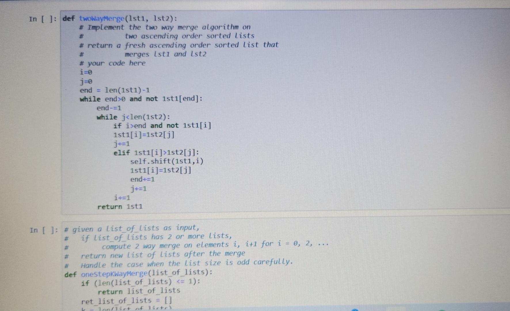 Solved (B) Implement an algorithm that will implement the k | Chegg.com