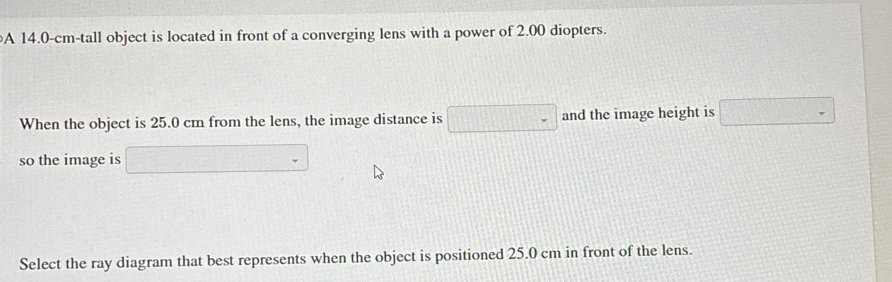 Solved A 14.0-cm-tall object is located in front of a | Chegg.com