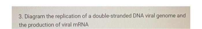 Solved 3. Diagram the replication of a double-stranded DNA | Chegg.com