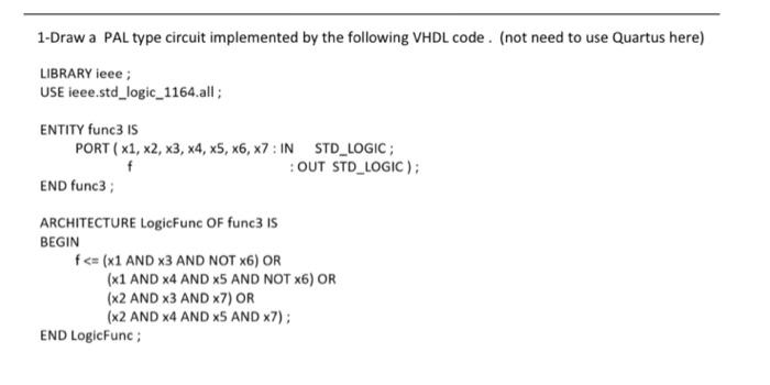 Solved 1-Draw a PAL type circuit implemented by the | Chegg.com