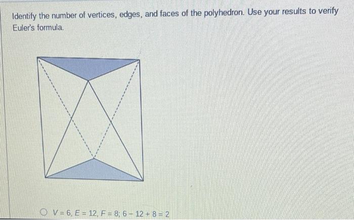 Solved Identify the number of vertices, edges, and faces of | Chegg.com