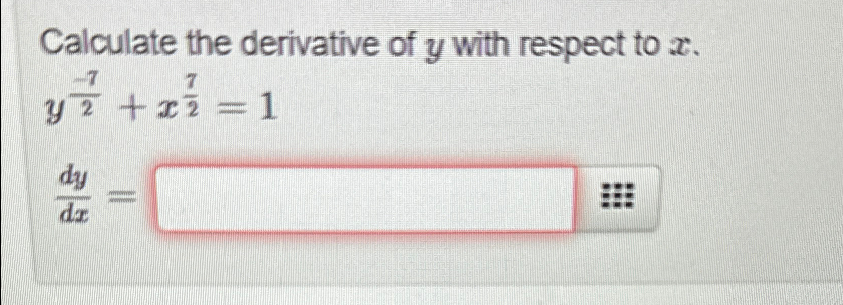 Solved Calculate the derivative of y ﻿with respect to | Chegg.com
