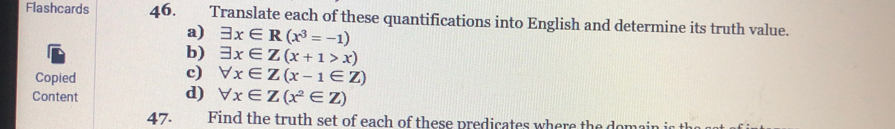 Solved Flashcards46. ﻿Translate each of these | Chegg.com