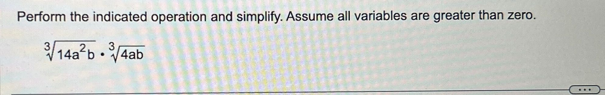 Solved Perform the indicated operation and simplify. Assume | Chegg.com