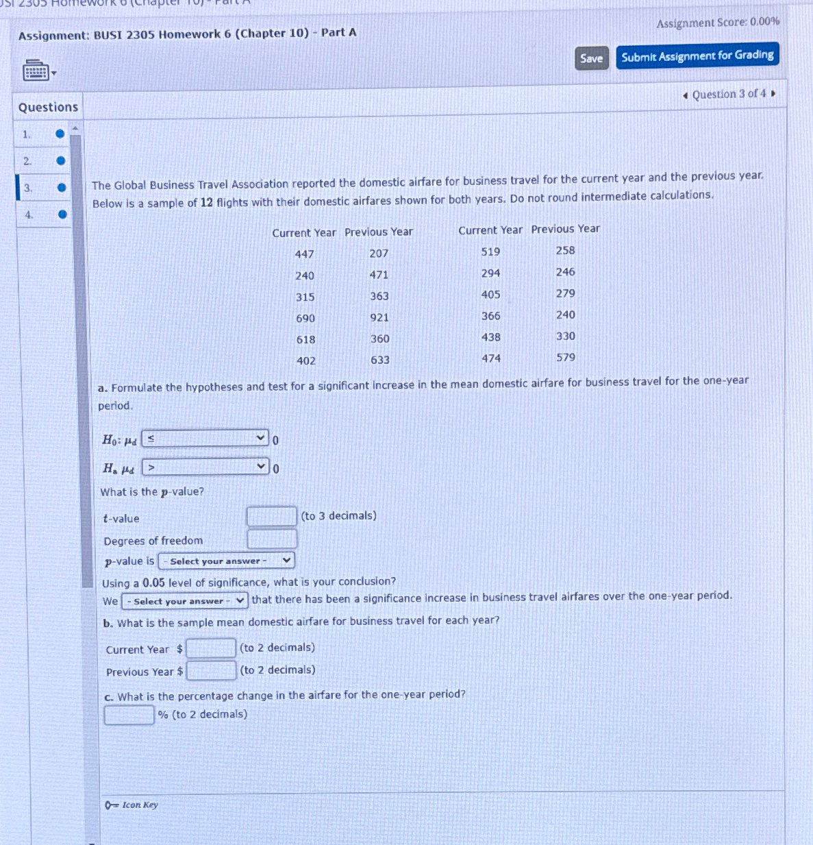 Solved Assignment: BUSI 2305 ﻿Homework 6 (Chapter 10)-Part | Chegg.com