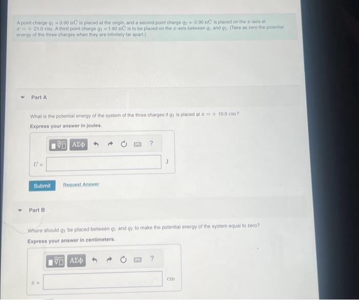 Solved A point charge q1=3.90nC is placed at the ongin, and | Chegg.com