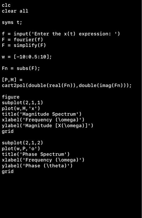 Solved do these parts using this format please use tvis | Chegg.com